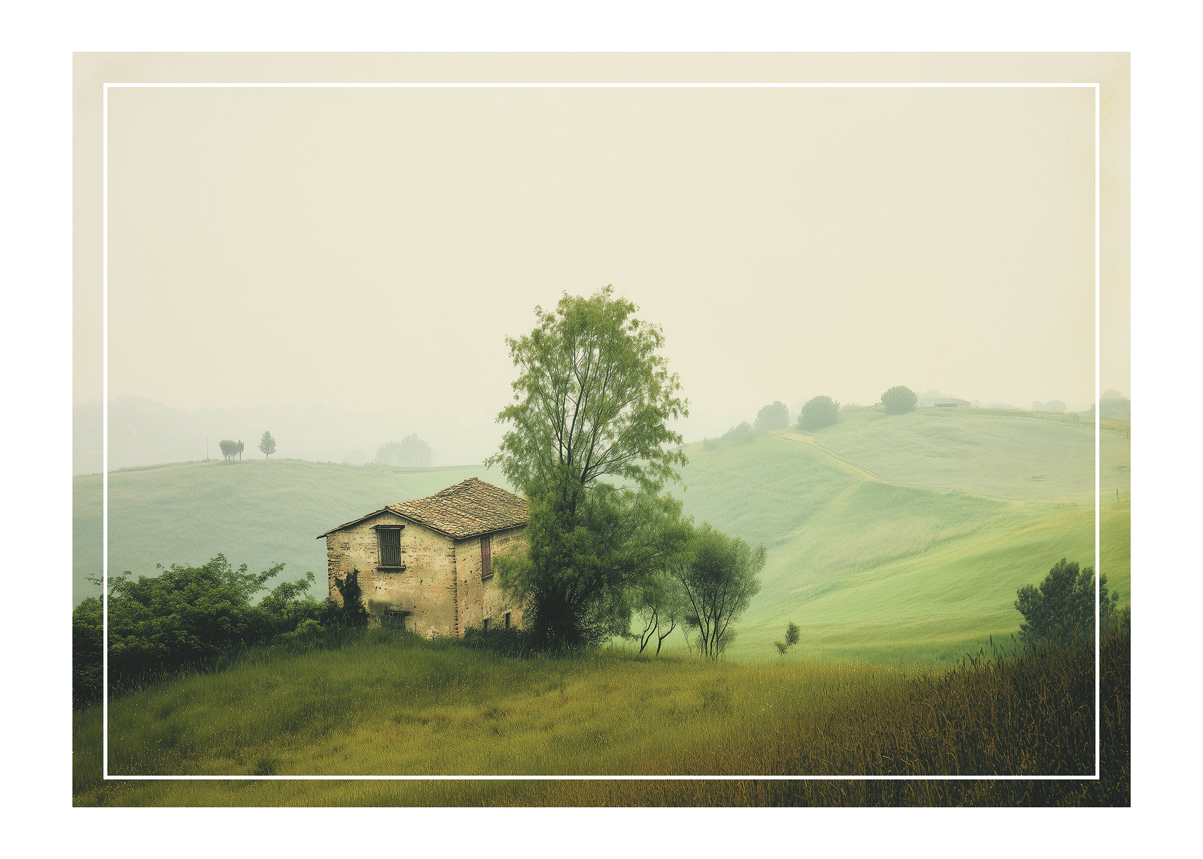 - Landscape #1 - " Minimal Countryside Poster " – E.minerr Generated